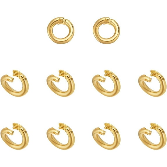 10pcs 925 Sterling Silver Locking Jump Rings 6mm Crimp Jump Rings ...