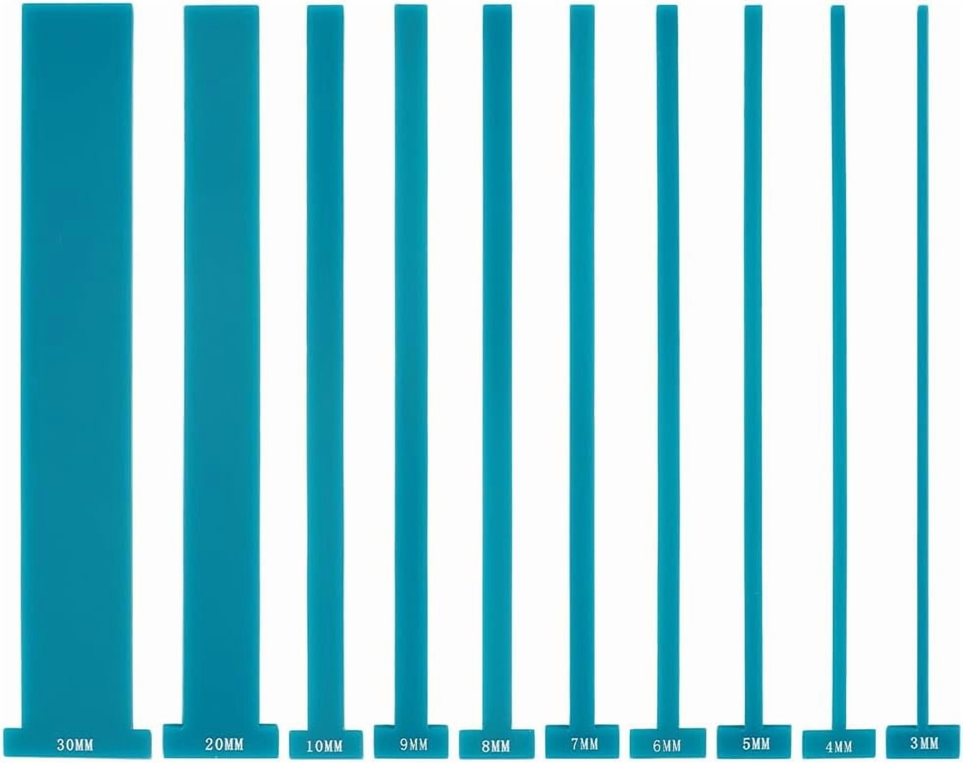 10pcs Acrylic Bookbinding Spacer Tools Dark Cyan Shape Straight Edge ...