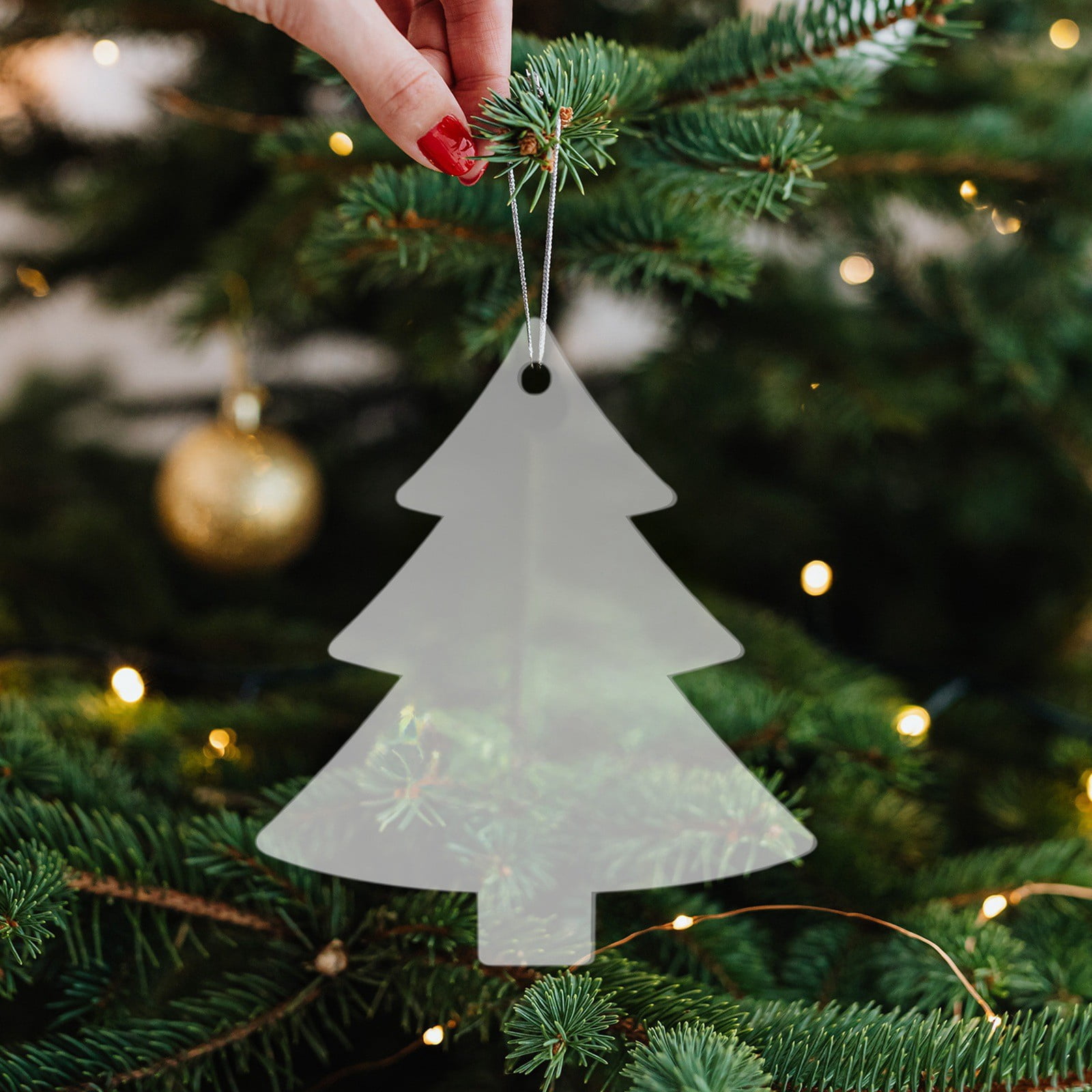 10pcs Acrylic Christmas Ornament Blank Transparent Acrylic Disc DIY ...