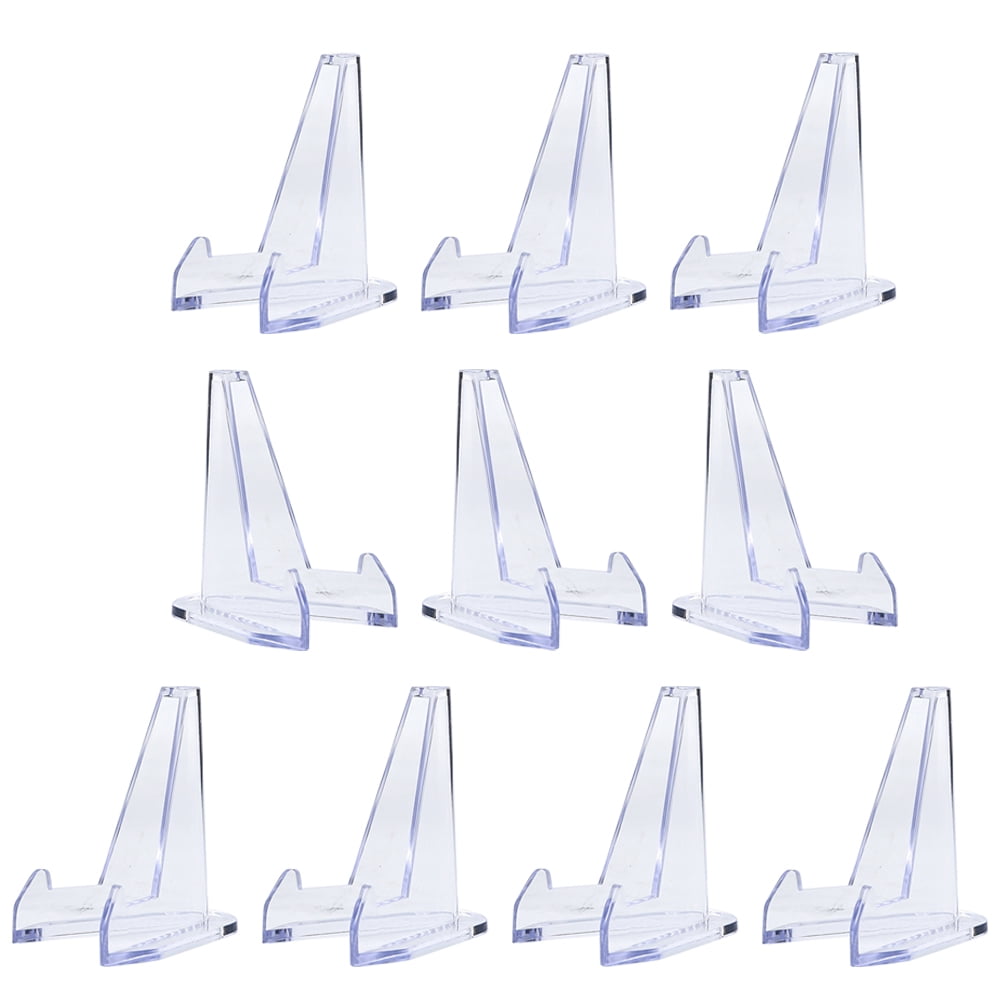 10pcs Acrylic Easel Stands Coin Display Easel Acrylic Card Holder ...