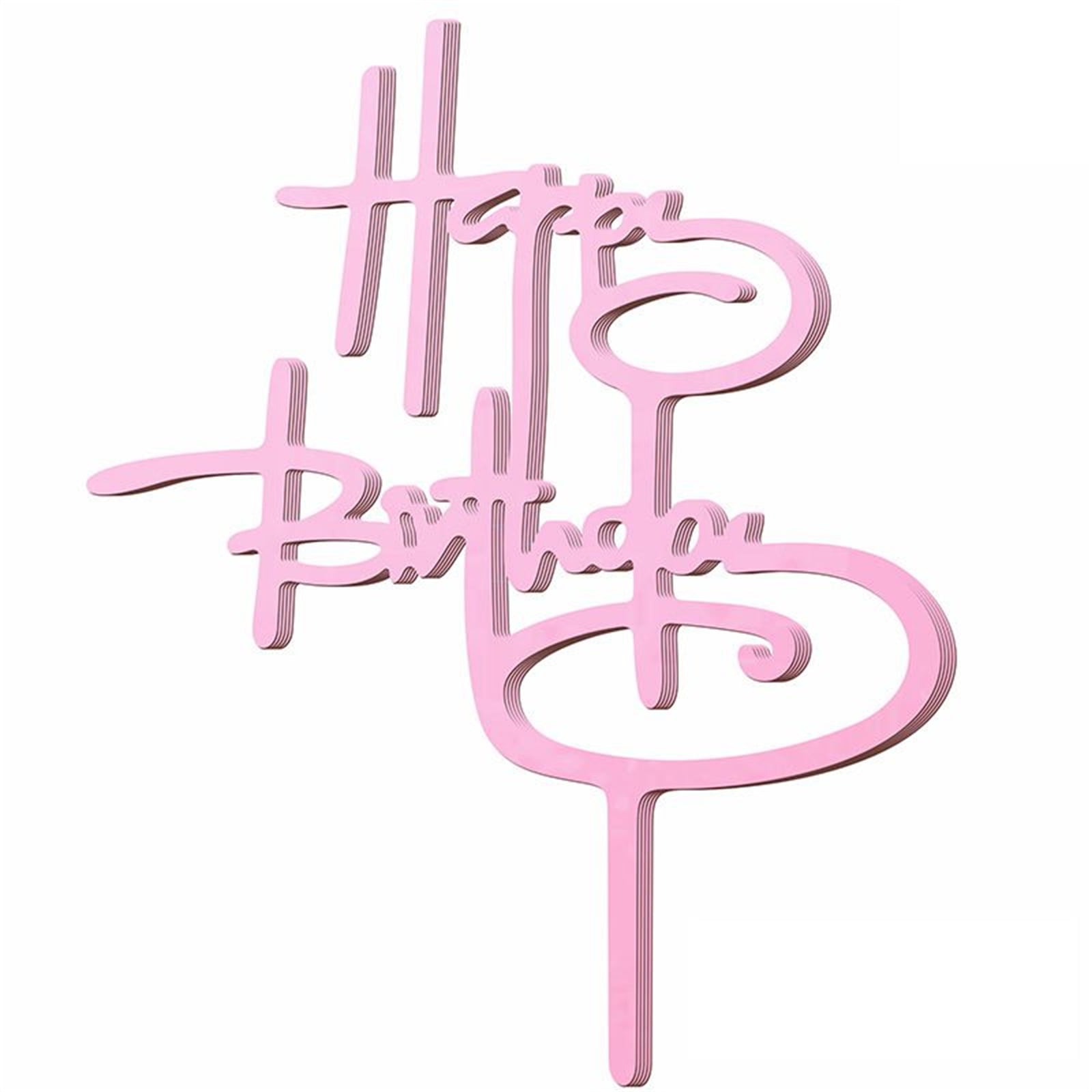 10pcs Acrylic Happy Birthday Cake Toppers Decorative Acrylic Cake ...