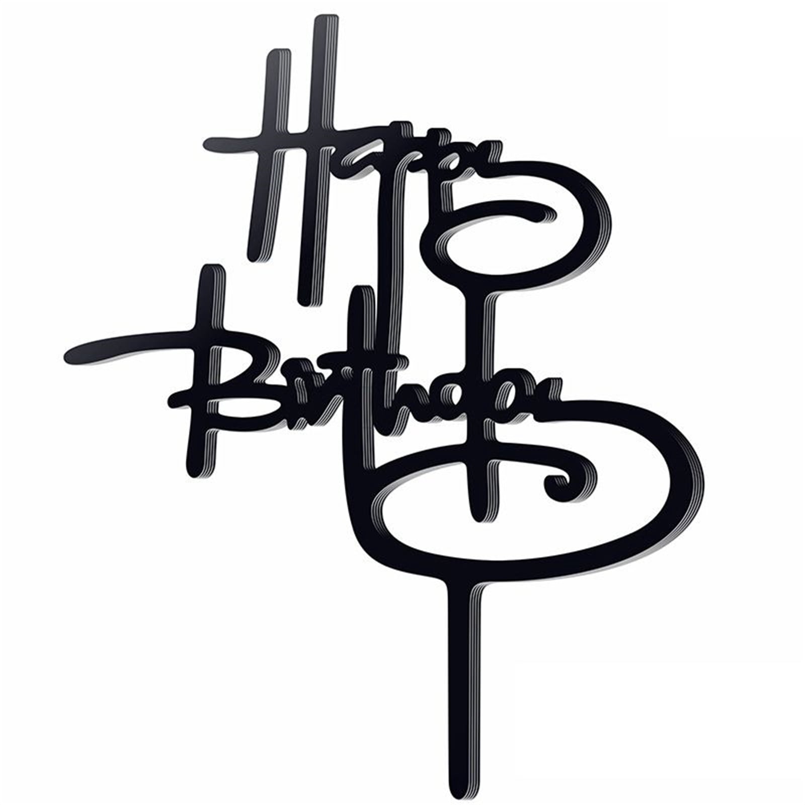 10pcs Acrylic Happy Birthday Cake Toppers Holiday Party Decorative ...