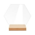 10pcs Acrylic Table Sign Holder With Wooden Base Blank Clear Weddings ...