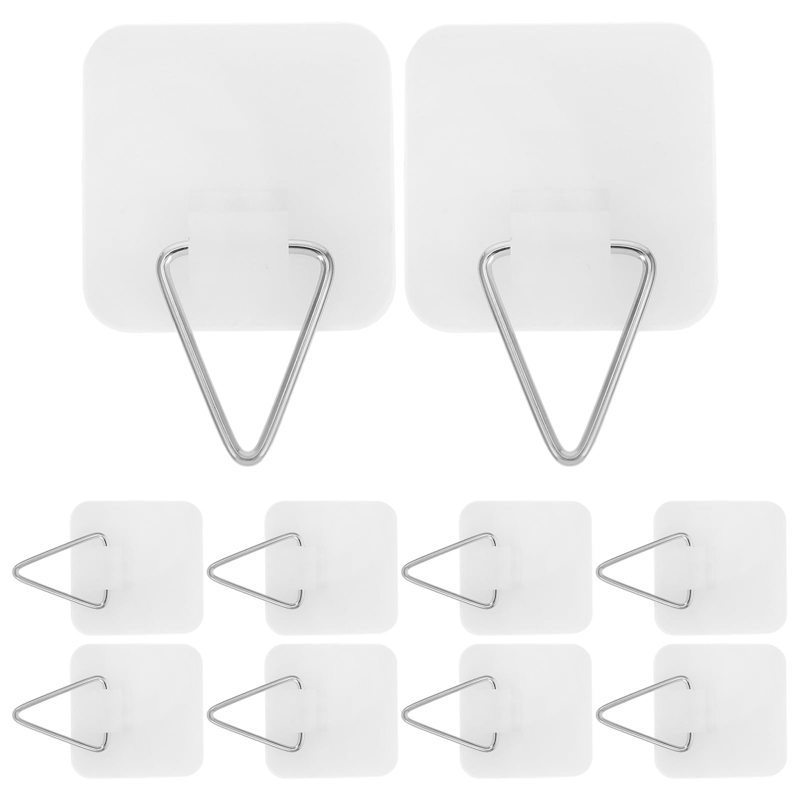 10pcs Invisible Adhesive Plate Hangers Vertical Wall Display Hooks for ...
