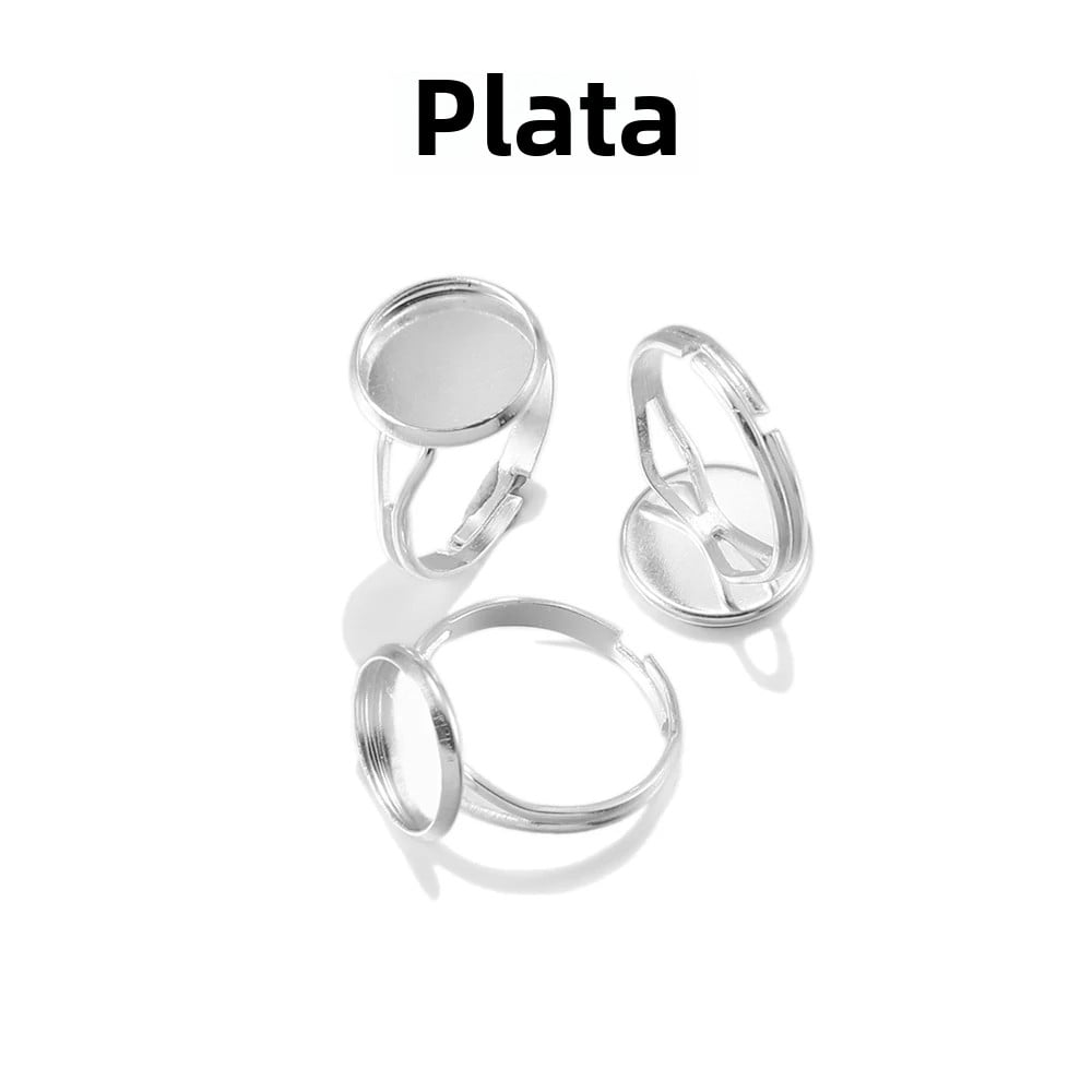 10pcs Adjustable Ring Base for 10-18mm Glass Cabochons Cameo DIY ...
