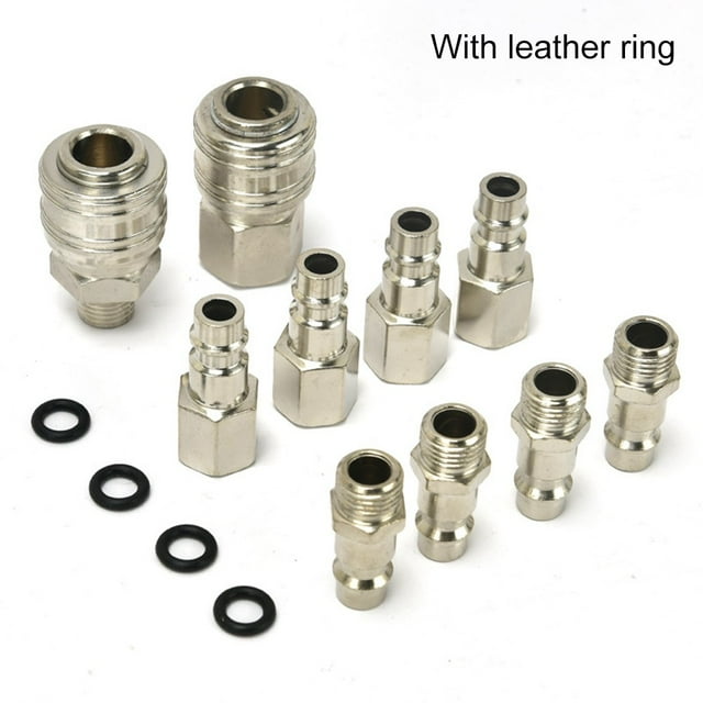 10pcs Air Compressor Connector Kits 1/4 Quick Coupling, Air Hose ...