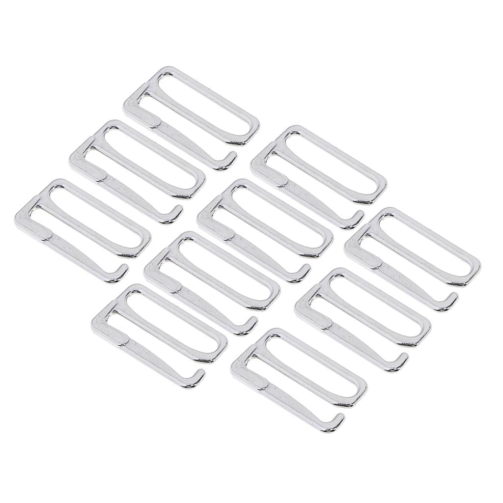 10pcs Alloy Bra Strap Sliders Adjuster Hooks Clips for Garter Bikini ...