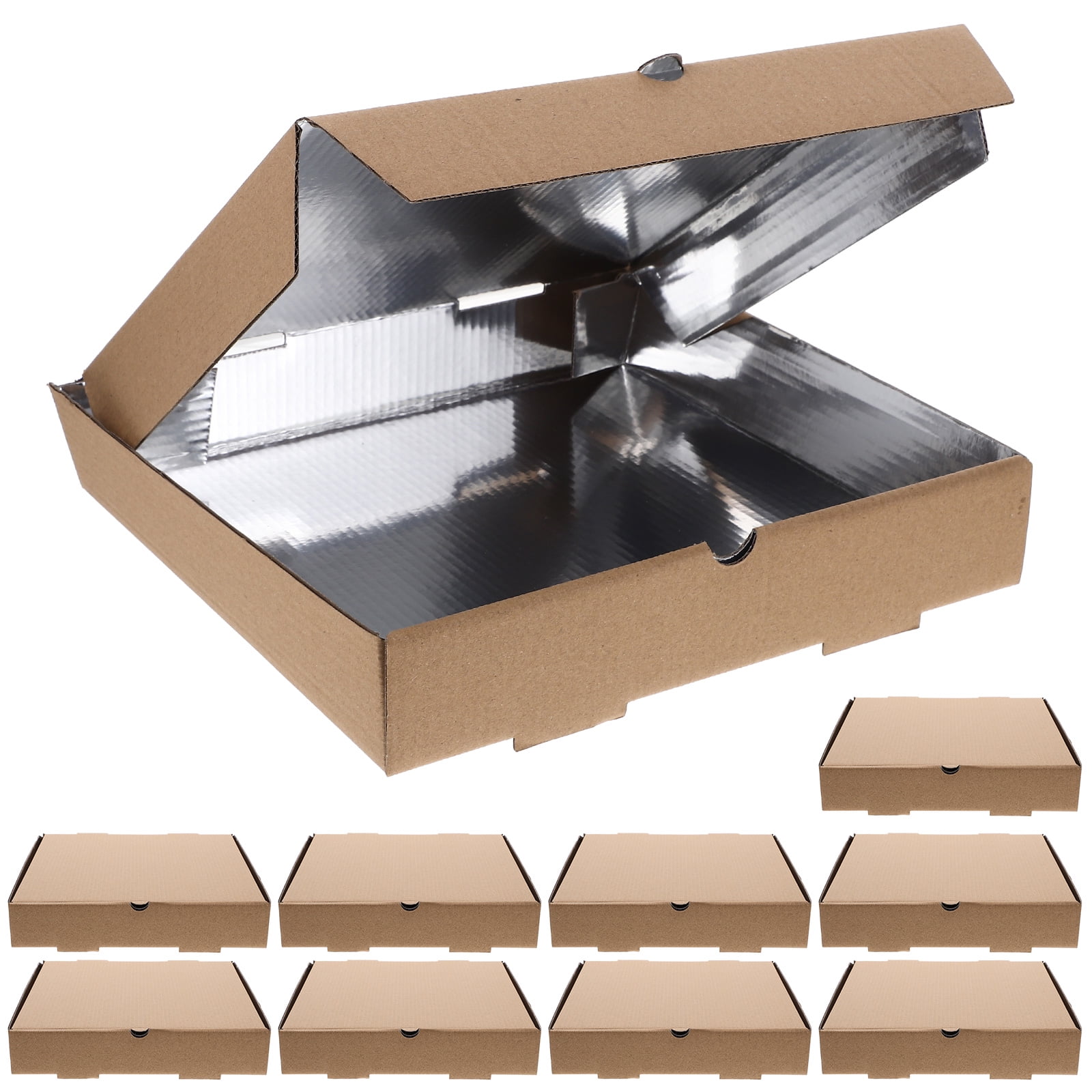 10pcs Aluminum Foil Insulated Pizza Takeout Boxes 9 inch Pizza Storage ...