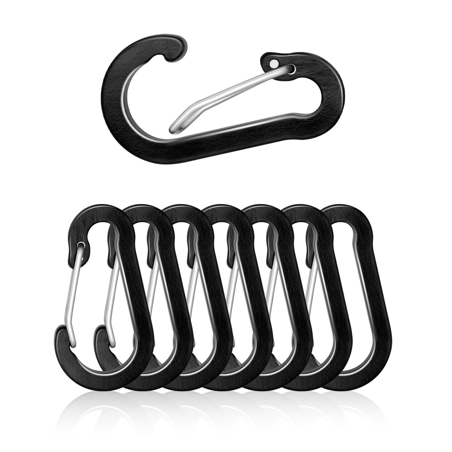 10pcs Aluminum Small Carabiner Clip, 2 Inch Carabiner Keychain Clasp ...