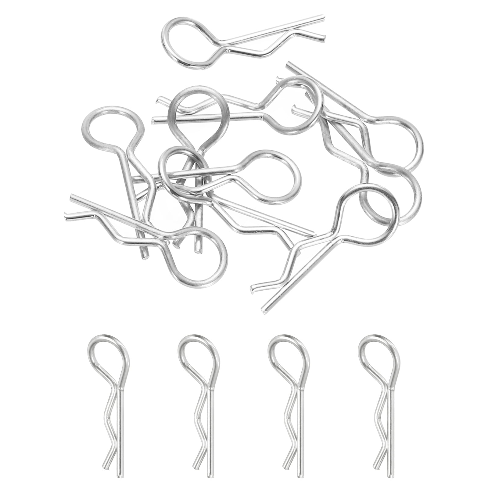 10pcs Angle Body Clips Bent Springy Pins for All 1/8 1/10 1/12 Scale ...
