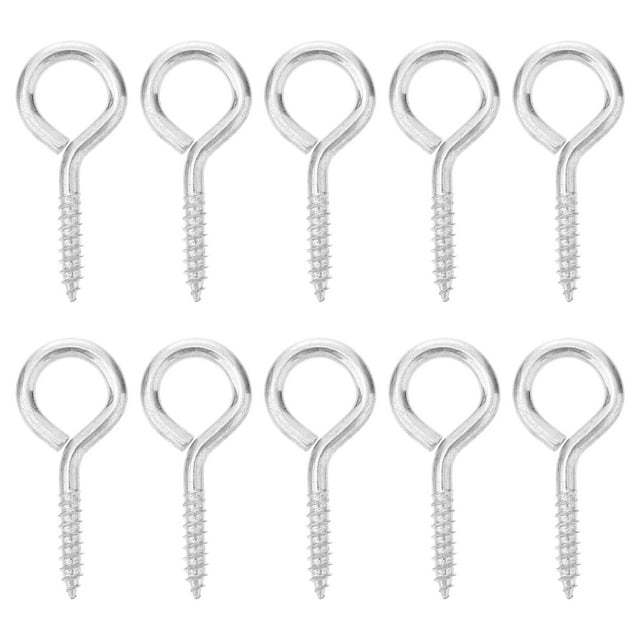 10pcs Heavy Duty Metal Anti-rust Self Tapping Eye Screw Hooks for Wood ...