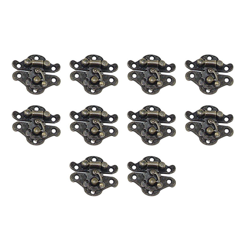 10pcs Antique Hasps Alloy Clip Clasp Embossing Decorative Lock Catch ...