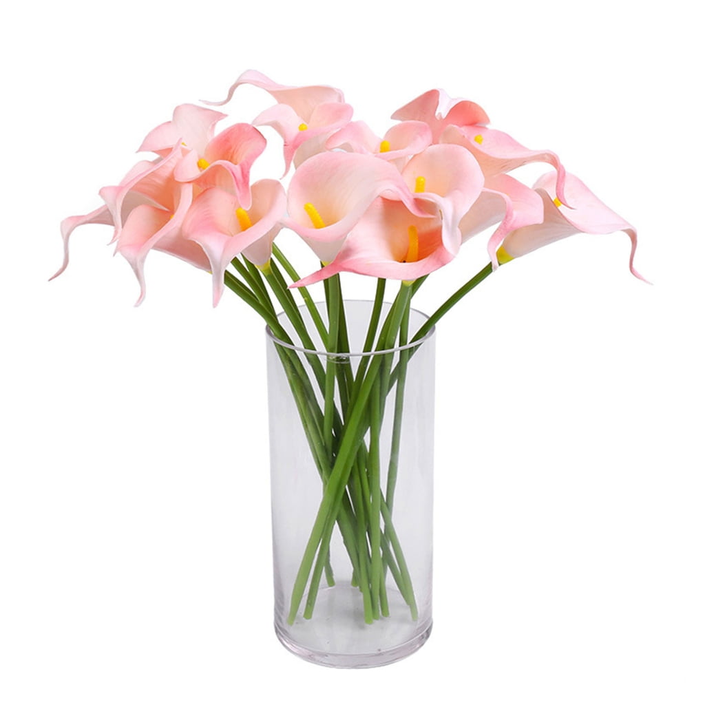 10pcs Artificial Calla-Lily Flower for Wedding Bridal Bouquet Table ...