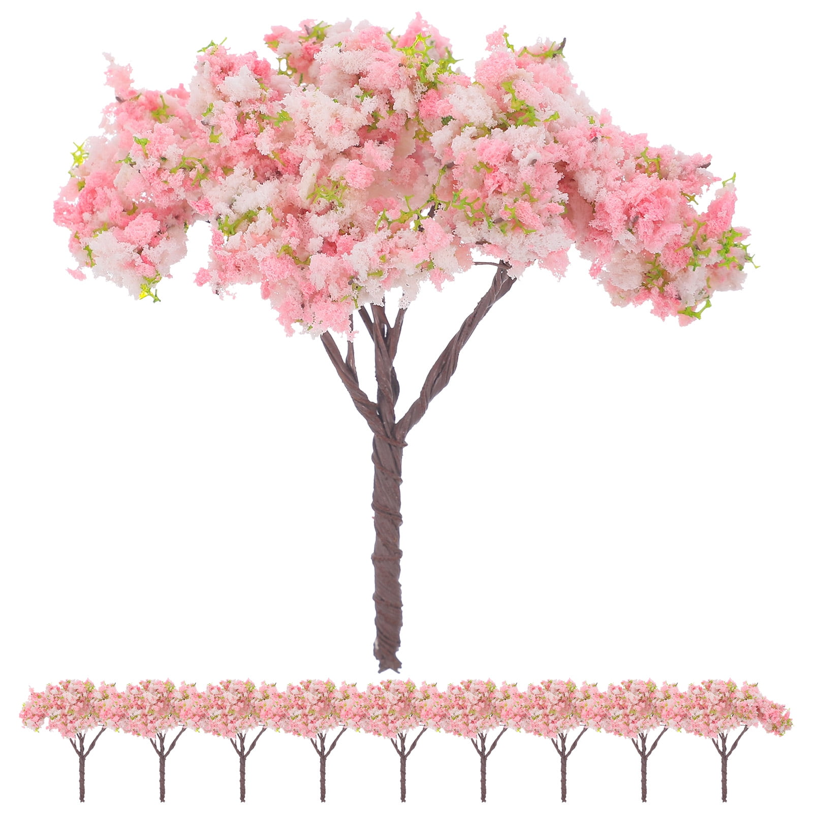 10pcs Artificial Cherry Blossom Trees Mini Lifelike Cherry Blossom ...