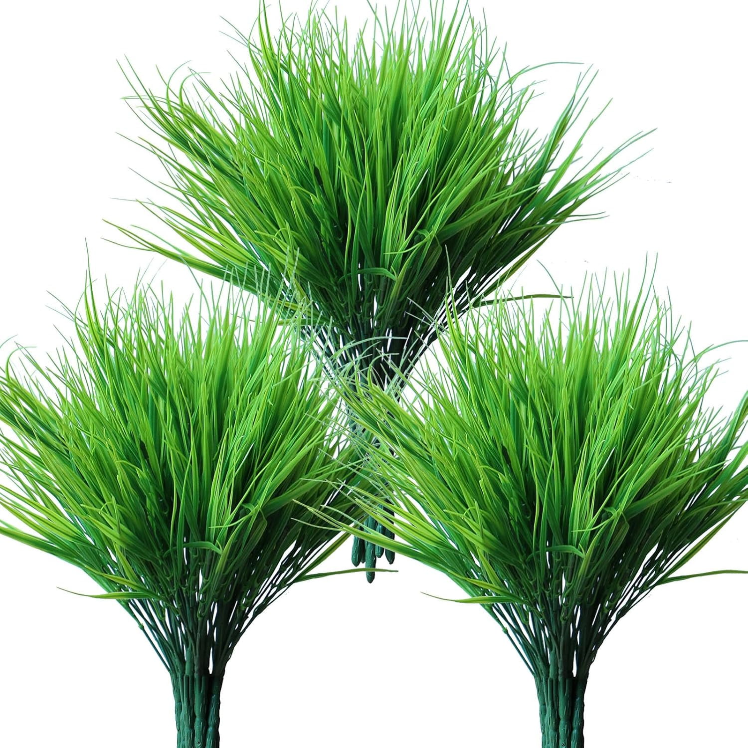 10pcs Artificial Grass Plants Outdoor UV Resistant Bulk Fake Faux ...