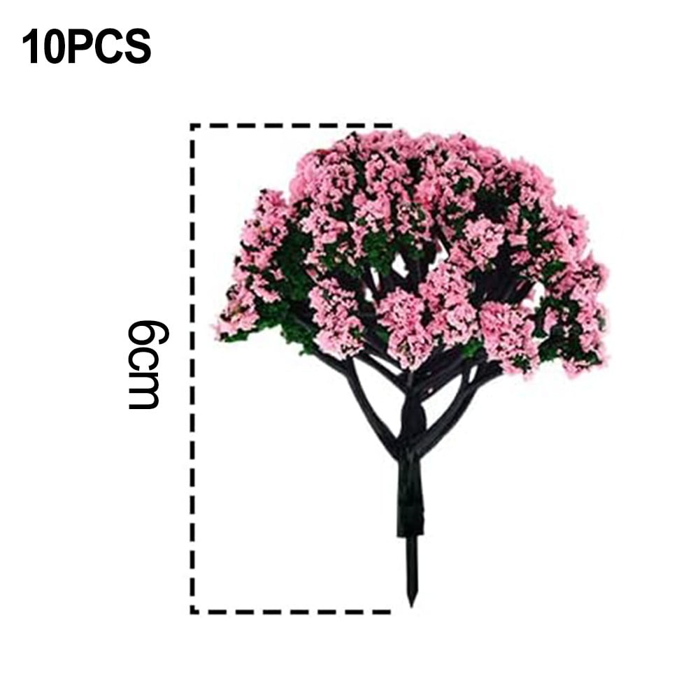 10pcs Artificial Moss Model Trees Microlandscape Decor Train Forest ...