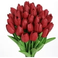 10pcs Artificial Tulip Flowers, Real Touch Pink Tulips, Fake Tulips for ...