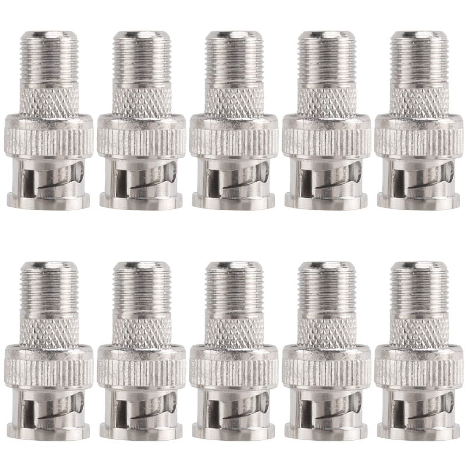 10pcs BNC Male Plug to F Female Jack Adapter Coax Connector Coupler CCTV Camera - Walmart.com