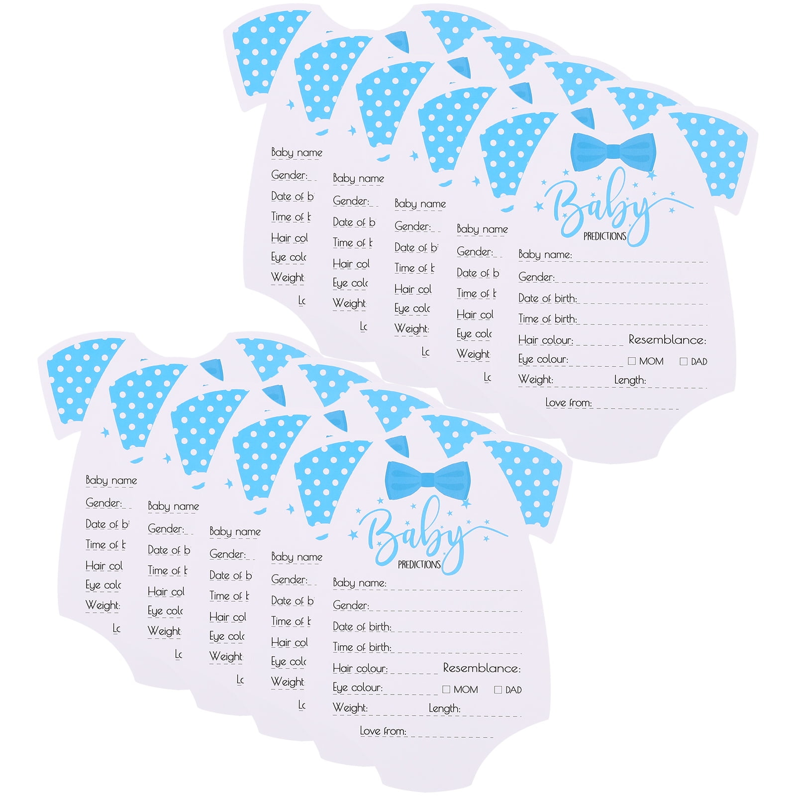 10pcs Baby Gender Reveal Cards Baby Gender Voting Cards Baby Shower ...