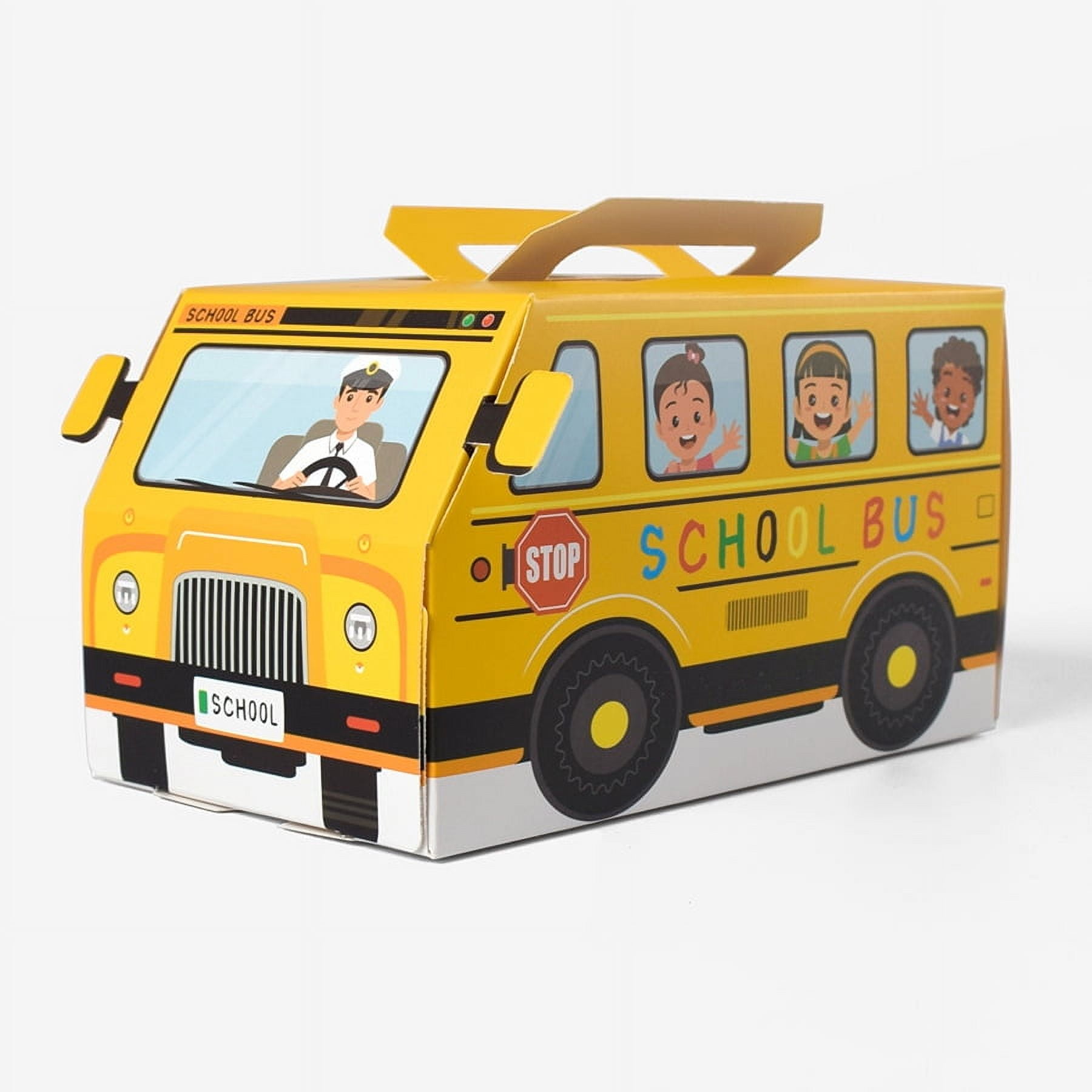 10pcs Back to School Party Favor Boxes School Yellow Bus Shaped Candy ...