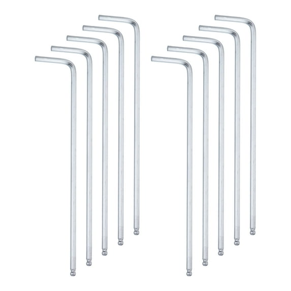 10pcs Ball End Hex Key Wrench 2.5mm Cr-V L-Shape Long Arm Hexagon ...