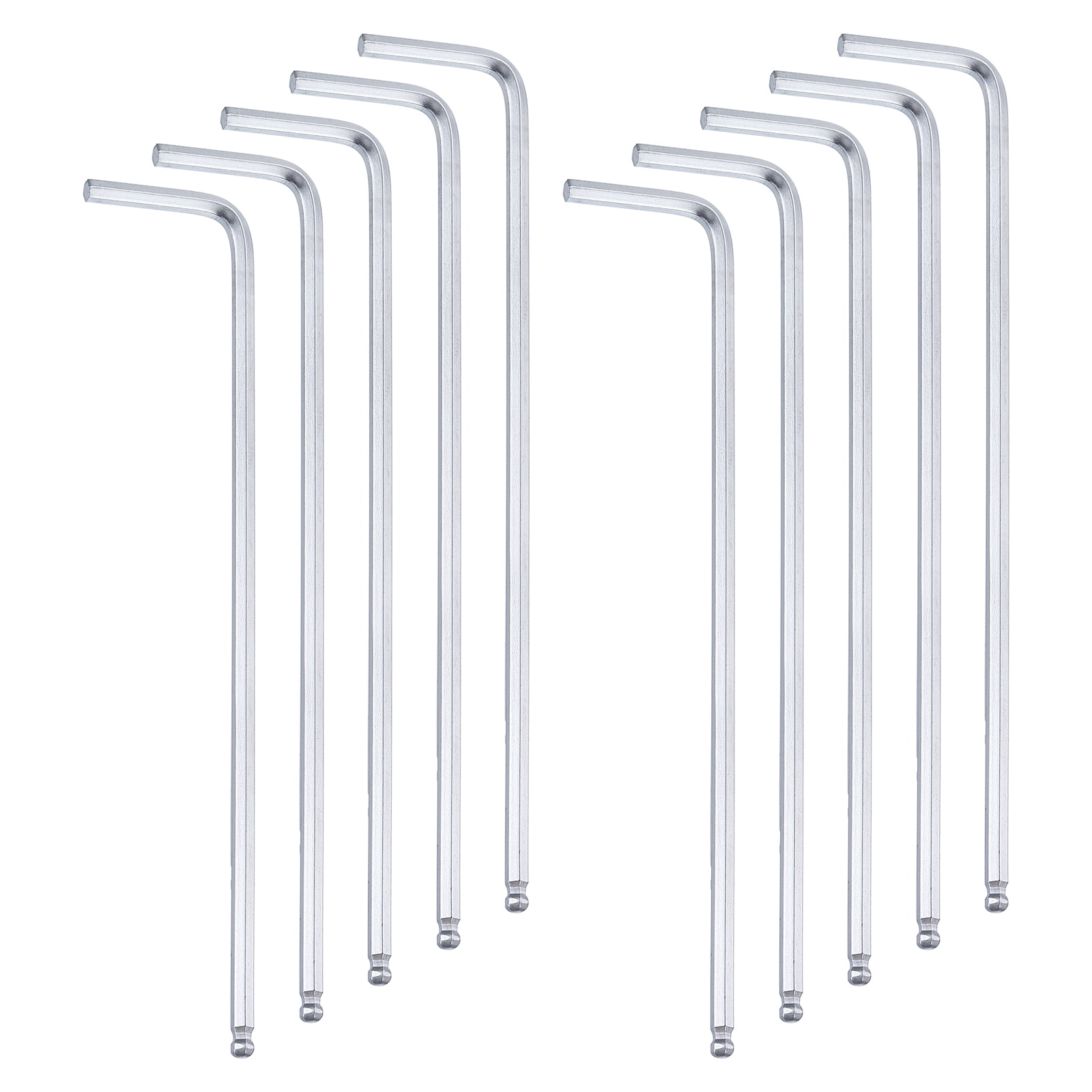 10pcs Ball End Hex Key Wrench 3mm Cr-V L-Shape Long Arm Hexagon ...