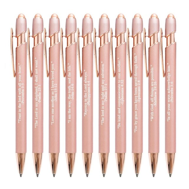 10pcs Bible Verse Ballpoint Pen Religious Pen Set for Writing - Walmart ...
