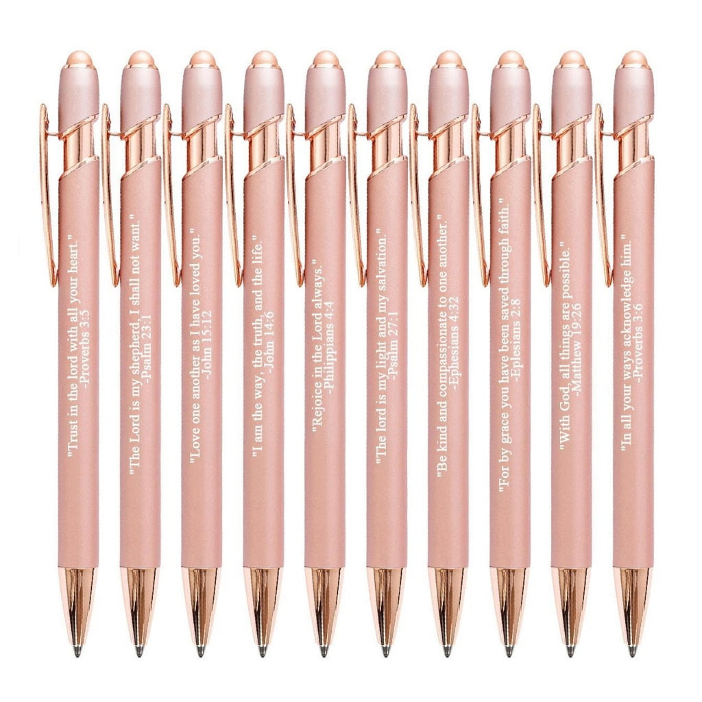 10pcs Bible Verse Ballpoint Pen Set Christian Stylus Pen with Touch ...