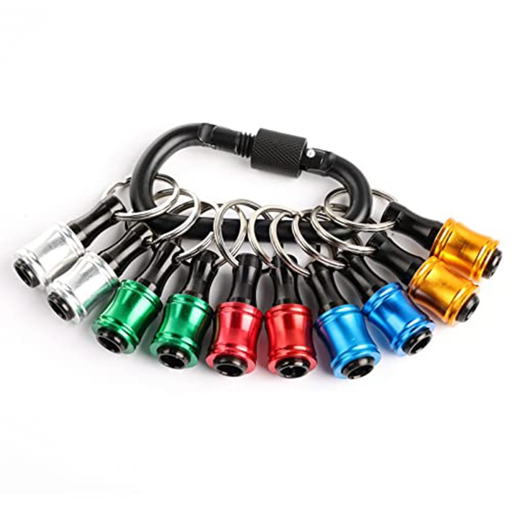 10pcs Bit holder Keychain Light Weight 1/4 inch Hex Shank Drill Screw ...