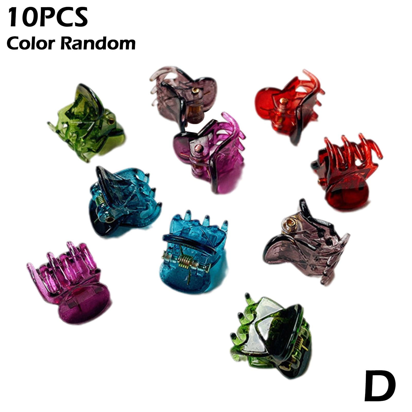 10pcs Black Mini Hair Clips Small Hair Claw Hair Clamps 1.5cm Plastic ...