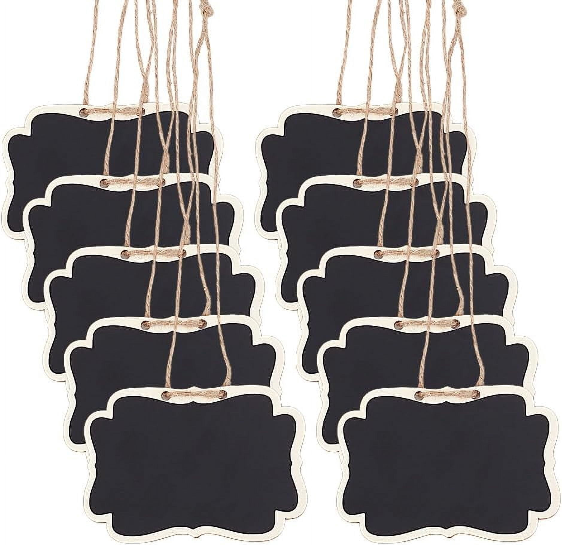 10pcs Blackboard Slate Decanter Tag 2.5x3.5 Inch Mini Wooden Chalkboard ...