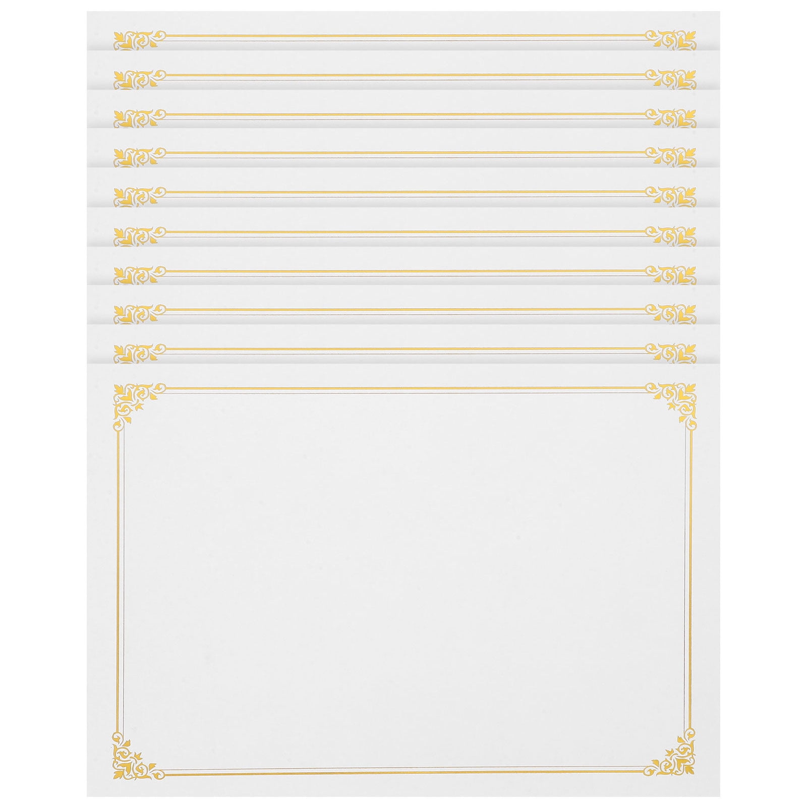 10pcs Blank Certificate Paper A4 Certificate Paper Diploma Certificate ...