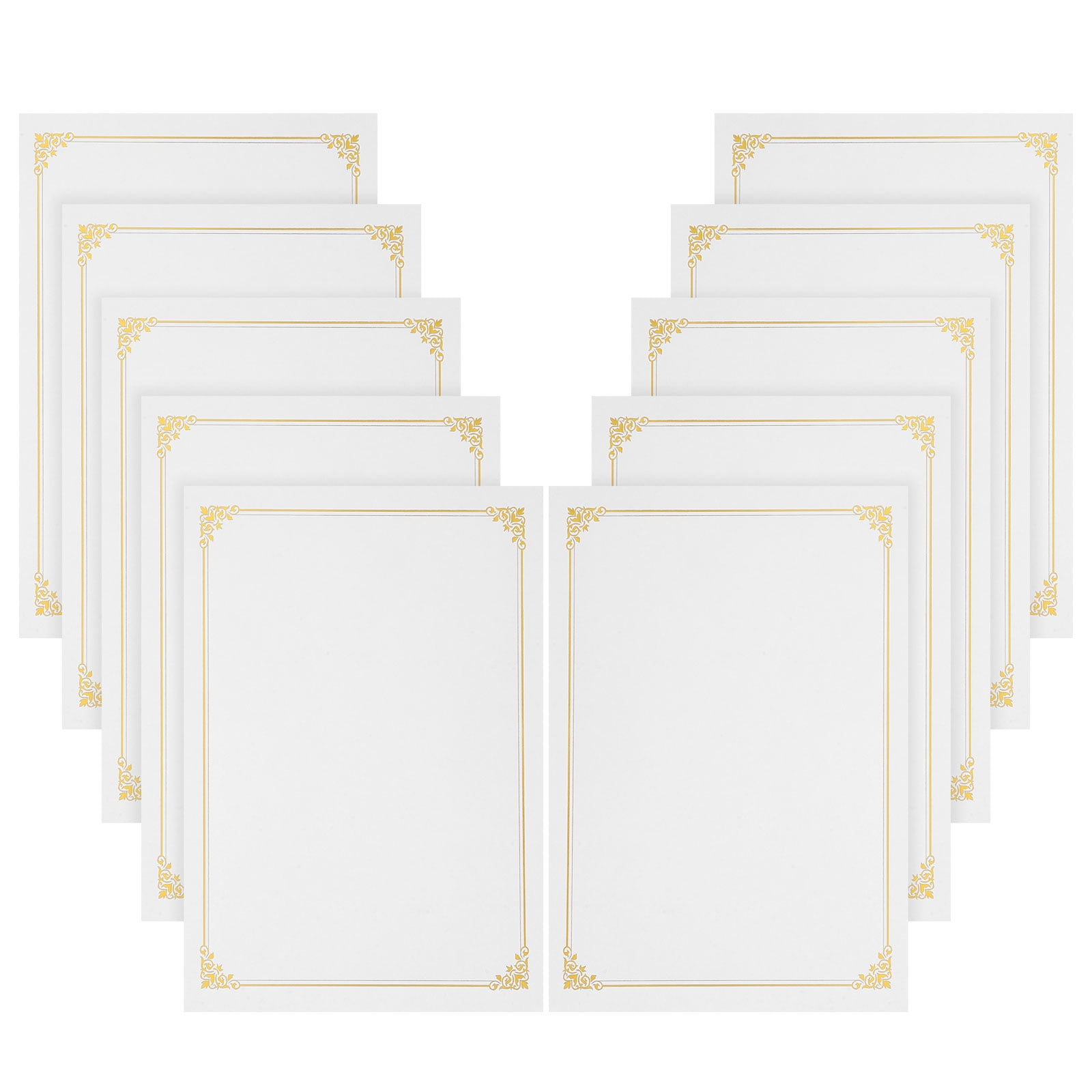 10pcs Blank Certificate Paper A4 Certificate Paper Diploma Certificate ...