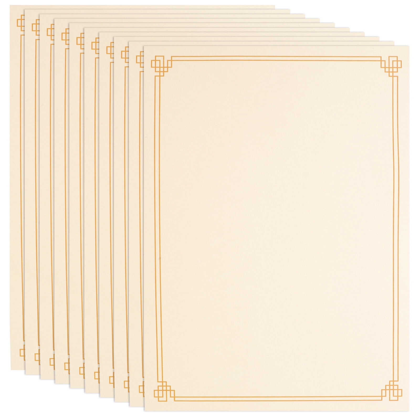 ORDDIART Certificate Paper Beige 10Pcs 11.8X8.3X0.04In - Walmart.com