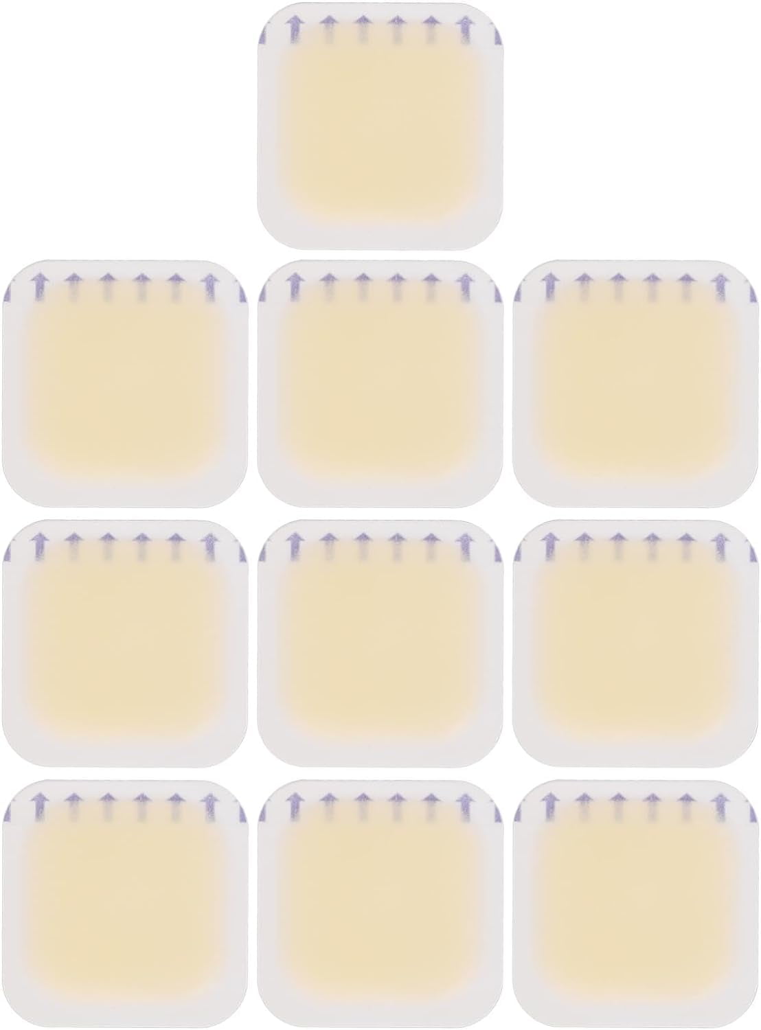 10pcs Blister Bandages Thin Light Gel Adhesive Pads, Half Size Cushion ...