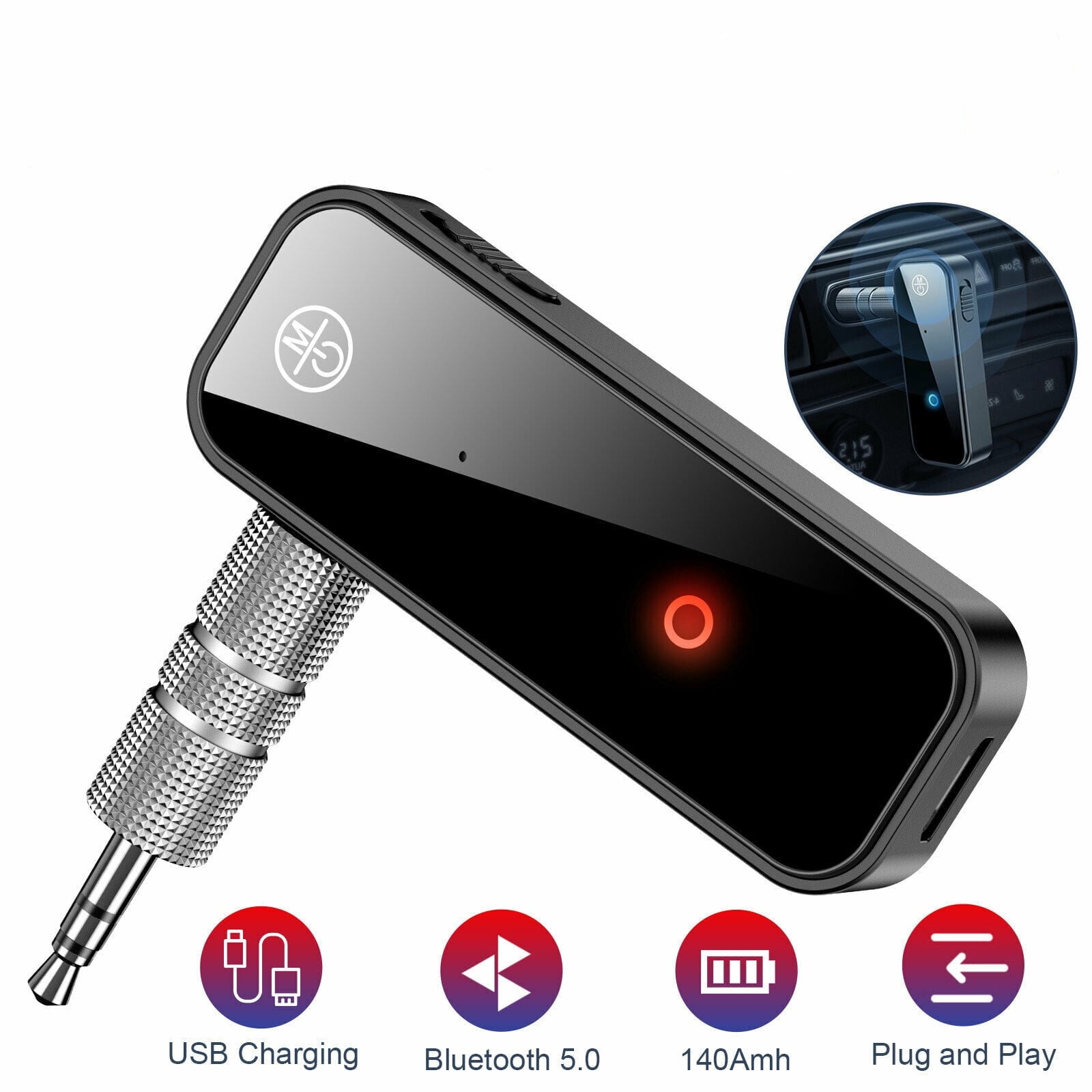 10pcs Bluetooth 5.0 Adapter 3.5mm Jack Aux Reciever, 2-in-1 Wireless ...