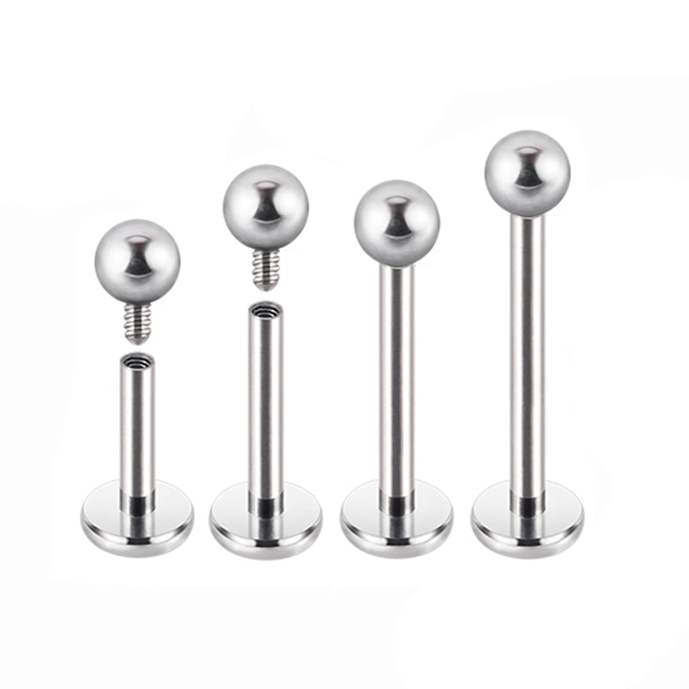 10pcs Body Jewelry Surgical Steel Internally Threaded Round Barbell ...