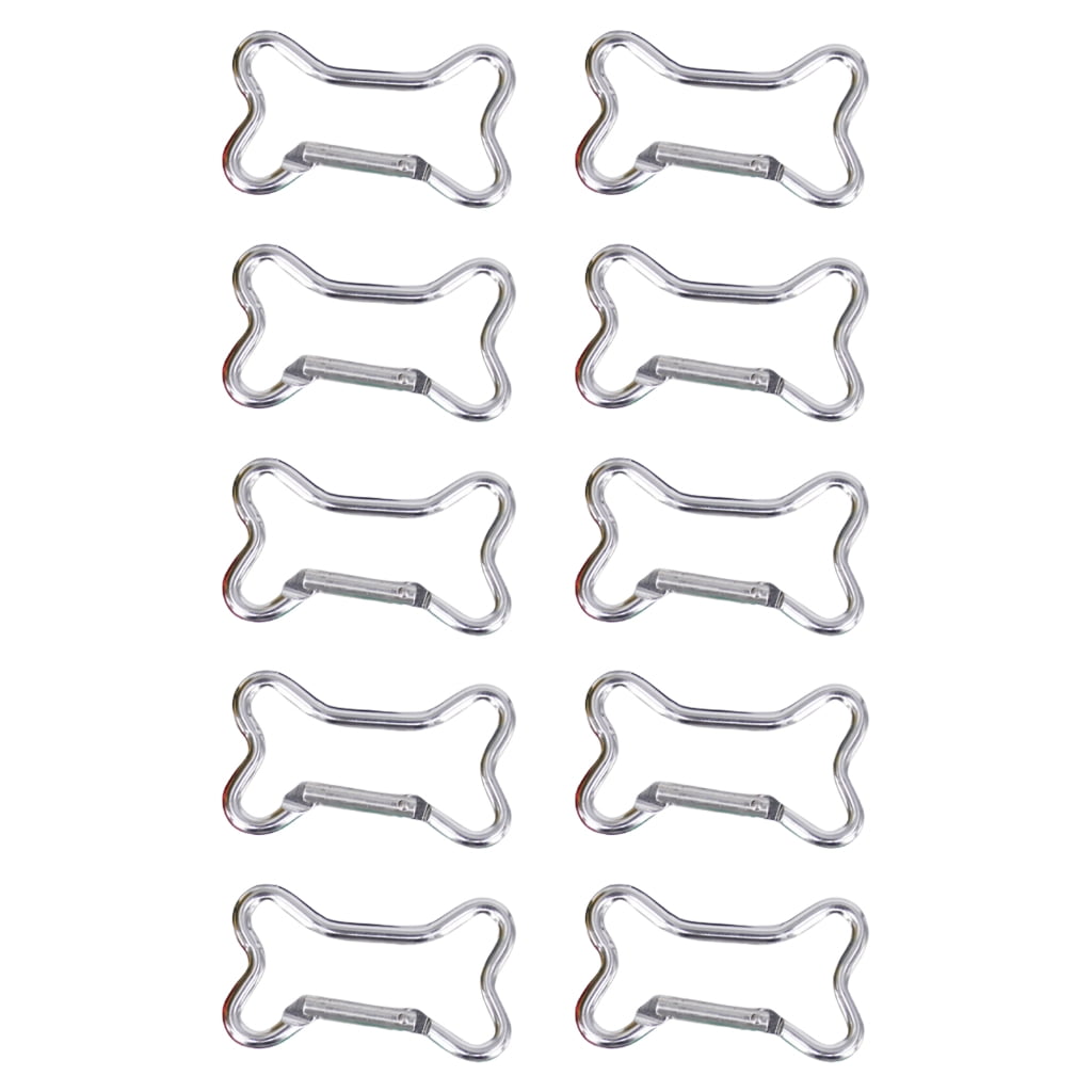 10pcs Bone Aluminum Keychains Clip Hiking Keychains Mountaineering ...