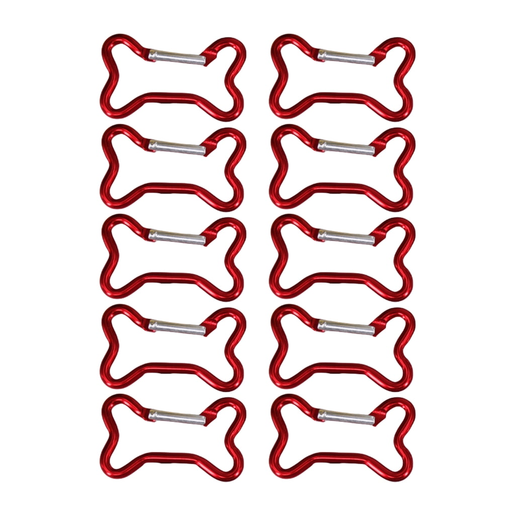 10pcs Bone Shape Aluminums Carabiners Backpacks Keychains ...