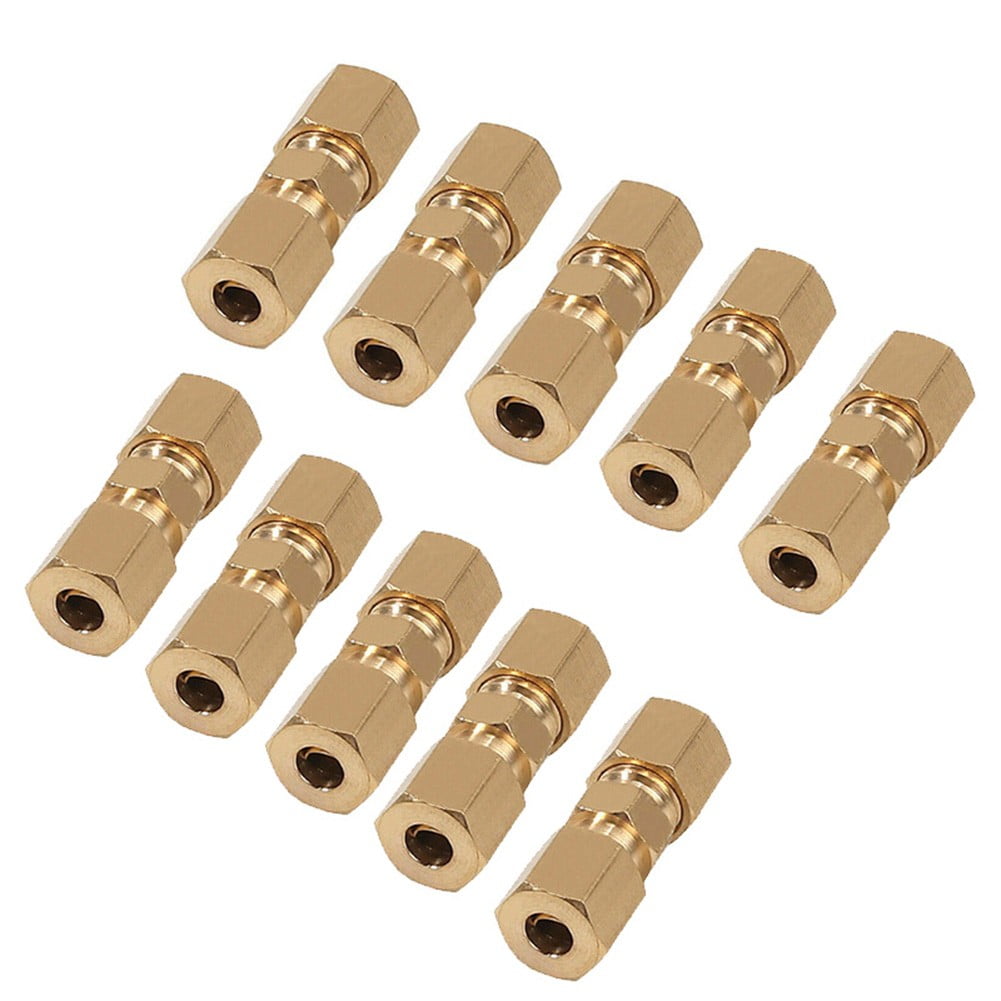 10pcs Brake Line Connectors Brass 4.75mm 3/16" without flare for SUVs ...