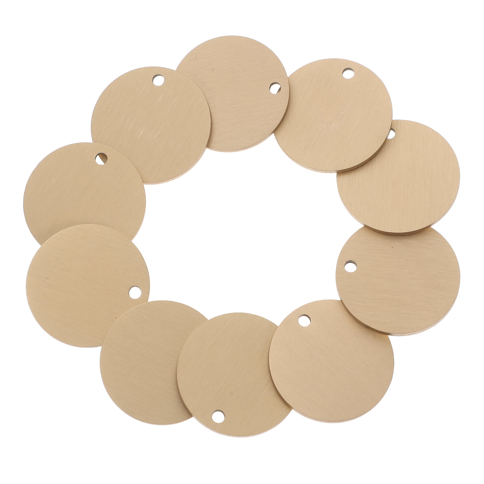 10pcs Brass Round Blank Valve Tags for Decor Durable and Elegant DIY ...