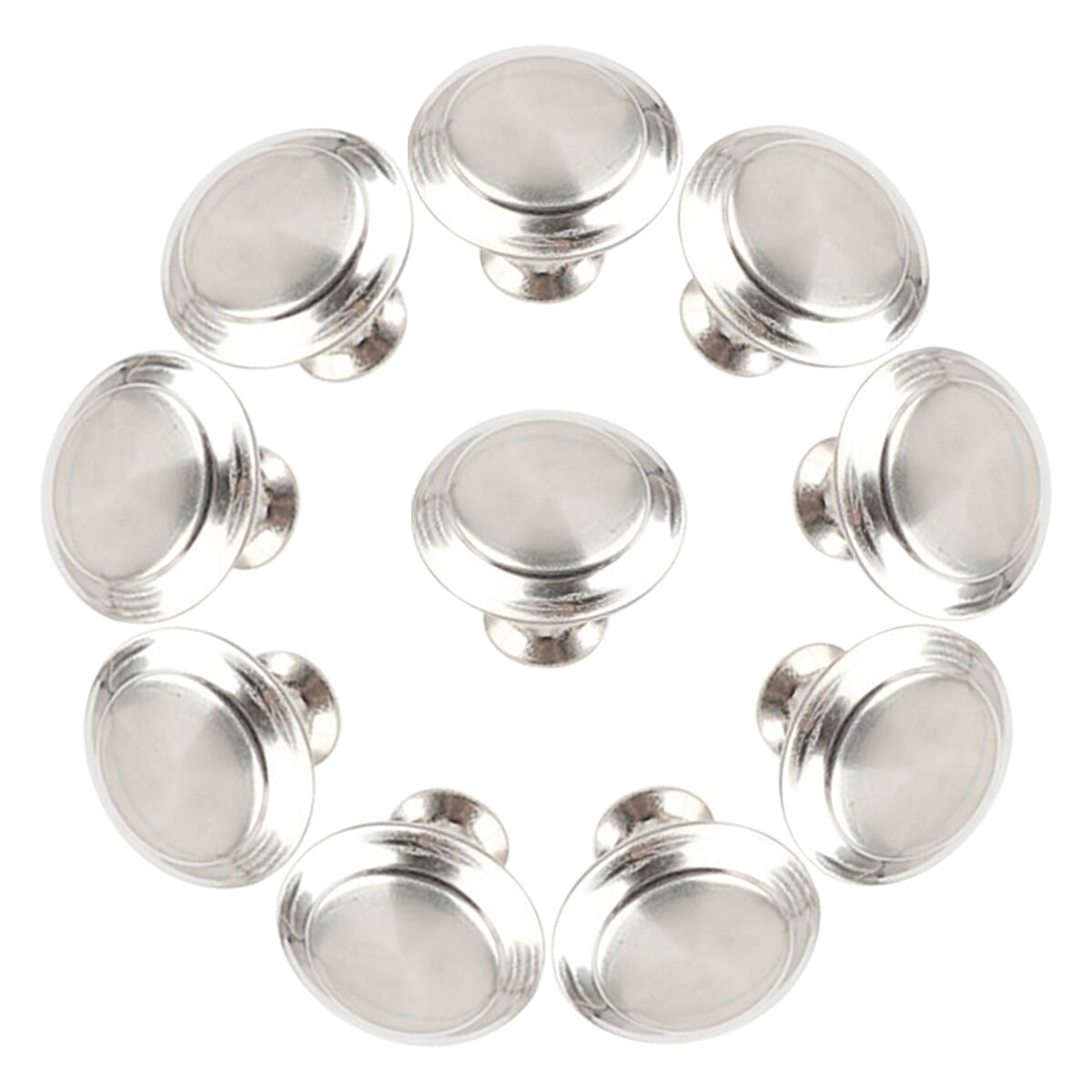 10pcs Brushed Door Knob Wardrobe Pull Knob Stainless Steel Flat Pull ...