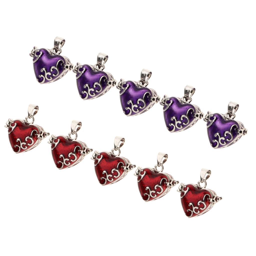 10pcs Bulk Red Color Cremation Urn Keepsake Locket Heart Shape ...