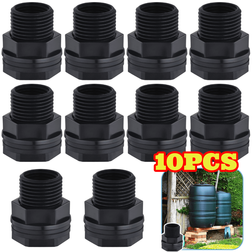 10pcs Bulkhead Fitting, Garden Hose Threaded Dual 1/2" Female NPT x 3/4 ...