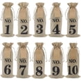 10pcs Burlap Wine Bags with Tags for Blind Wine Tasting, Numbered ...