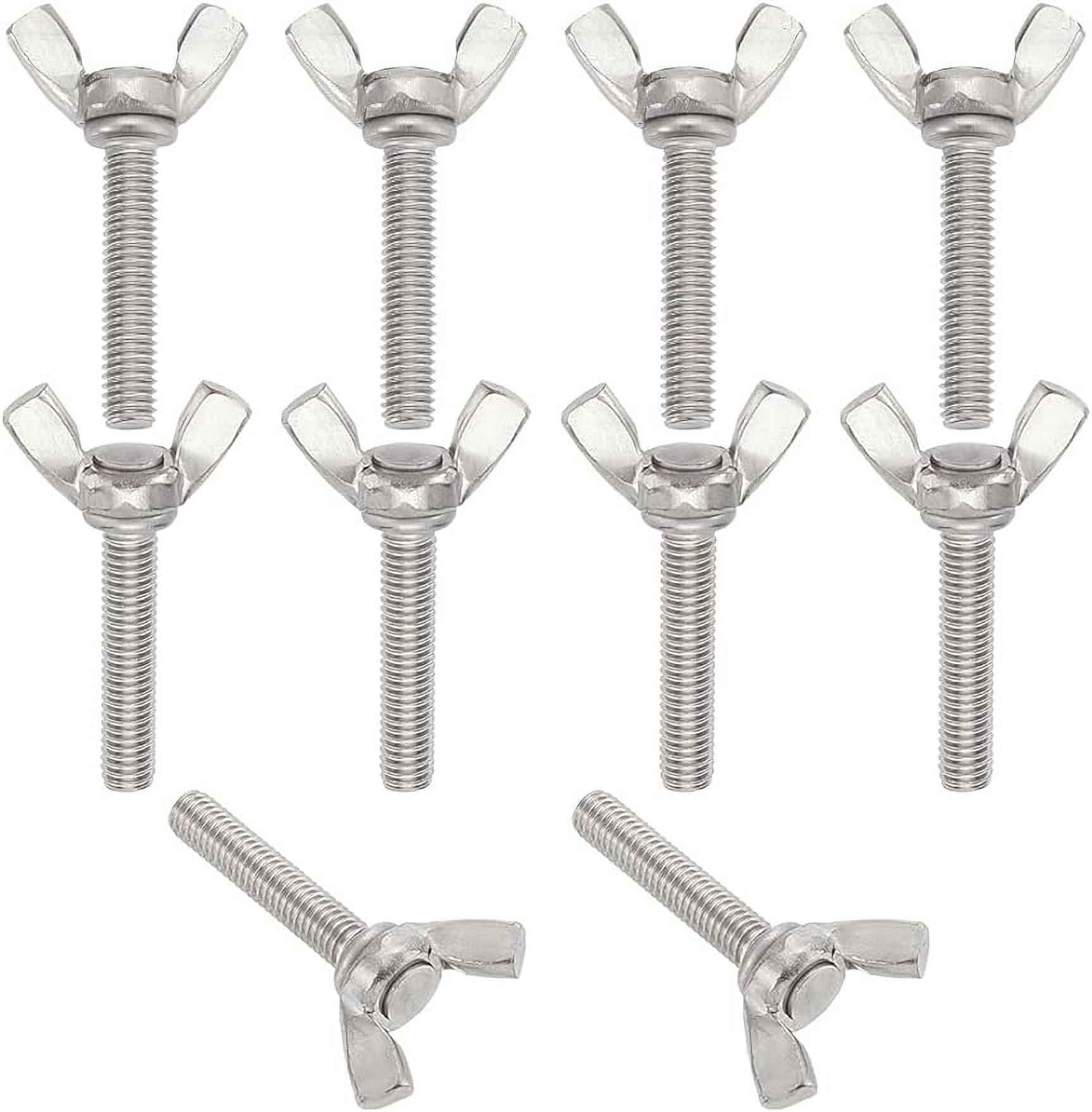 10pcs Butterfly Screws Stainless Steel Screws Locking Wing Nut Thumb ...