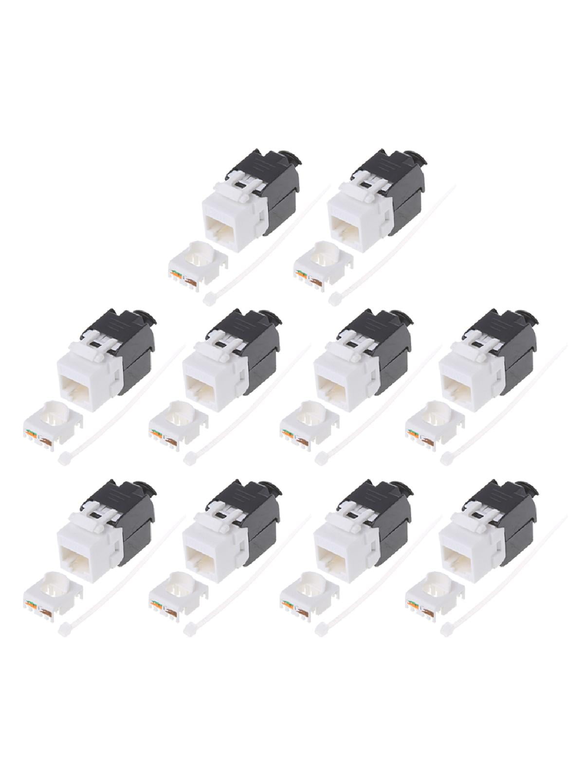 10pcs CAT6 UTP Network Module Tool-free RJ45 Connector Cable Adapter ...