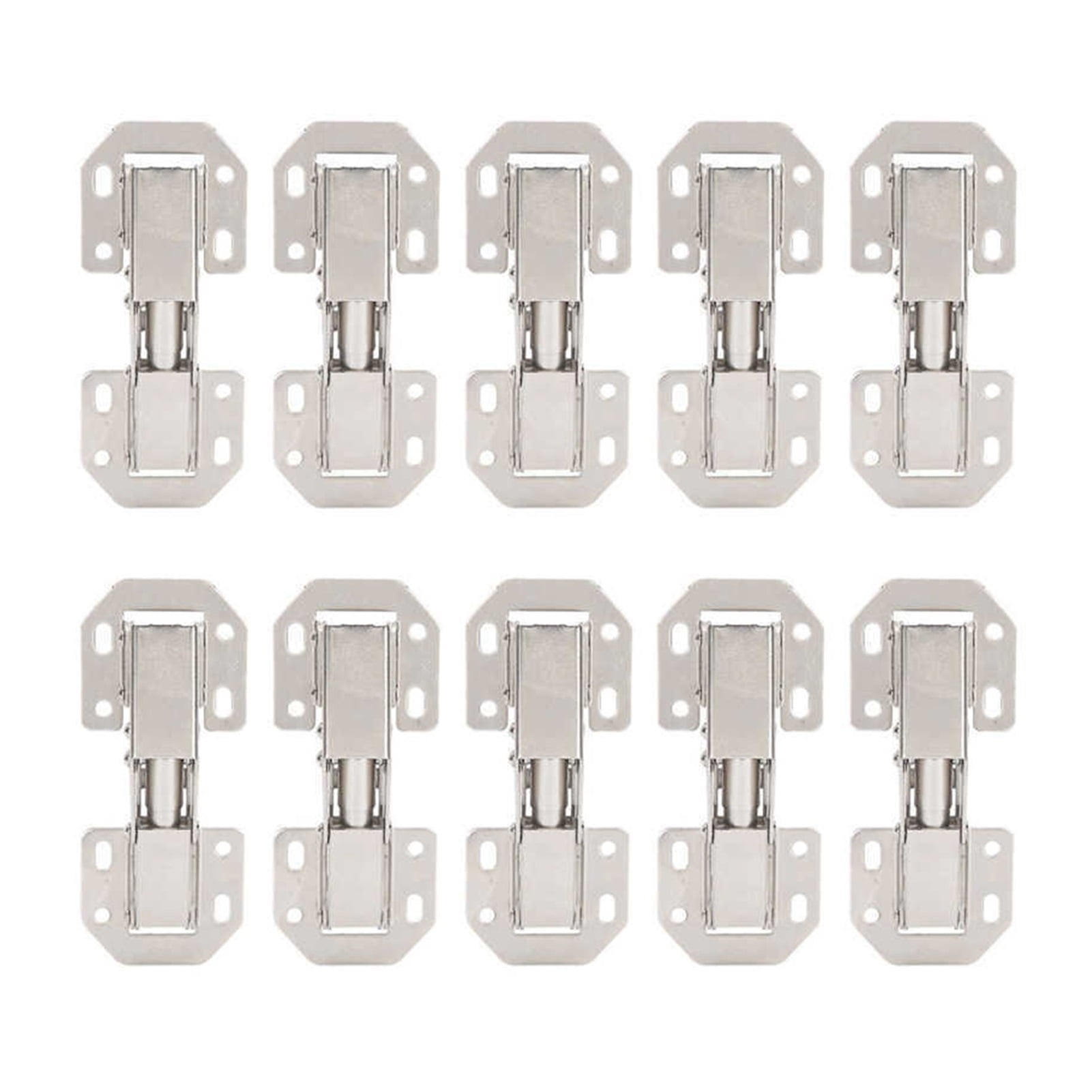 10pcs Cabinet Hinges No-Drilling Hole Bridge Shaped Cupboard Door ...
