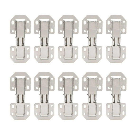 10pcs Cabinet Hinges No-Drilling Hole Bridge Shaped Cupboard Door Hinges for Furniture Supplies ...