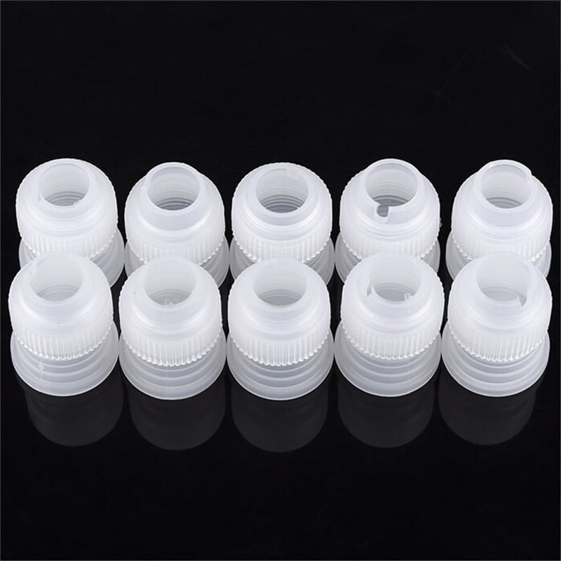 10pcs Cake Decorating Couplers Kit, White Plastic Nozzle Adaptors ...